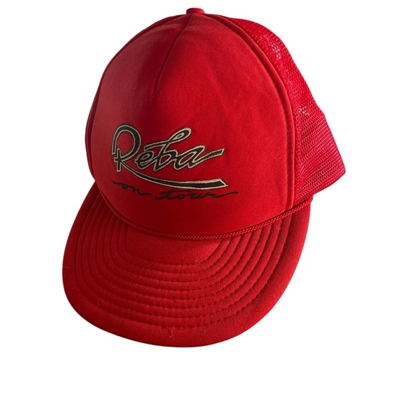 Vintage | Accessories | Vintage 9s Reba On Tour Hat Mesh Foam Snapback ...